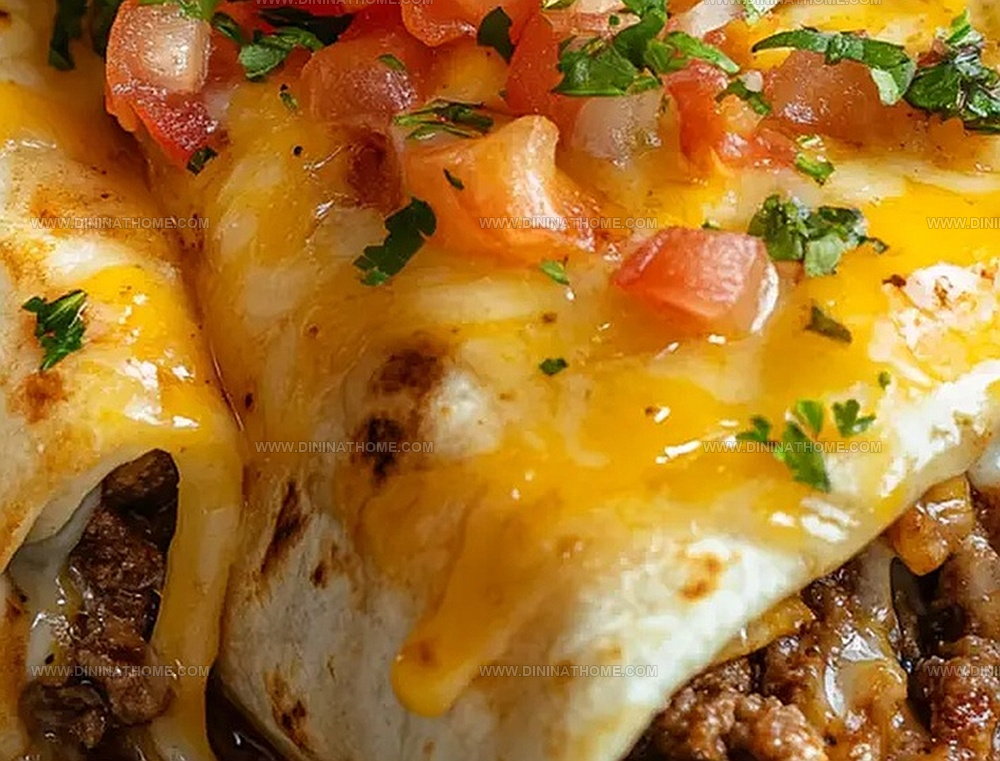 Zesty Cheesy Beef Burritos With Fries Recipe For Taco Night - Dining At ...